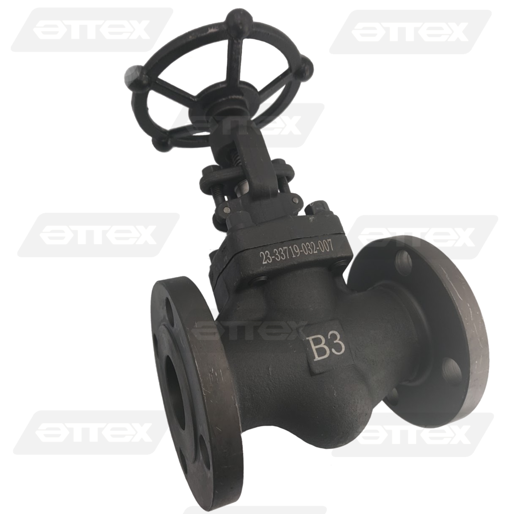 VALVULAS GLOBO MARCA B3-VALVE ASTM A-105 TRI-8 CLASE 150 R.F 1 – Attex